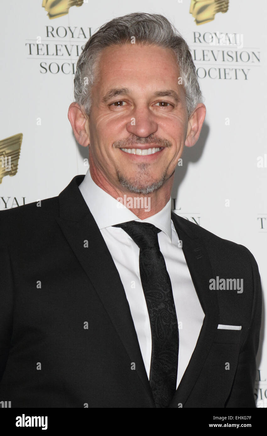 London, UK. 17th March, 2015. Gary Lineker at RTS Programme Awards 2015 ...