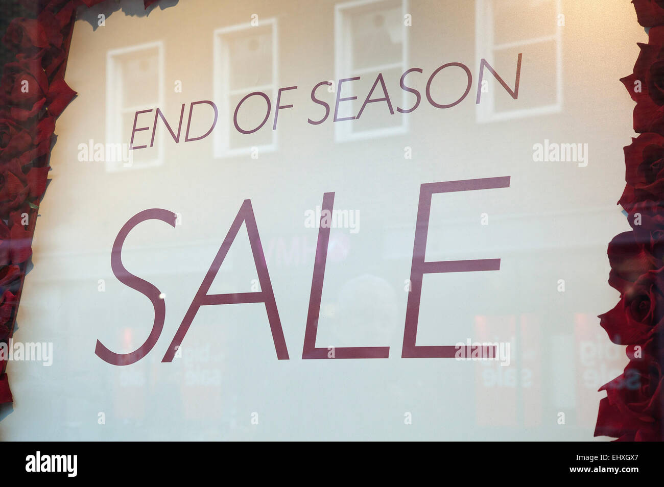 Business, Shops, Shopping, Sale signs in window display Stock Photo - Alamy