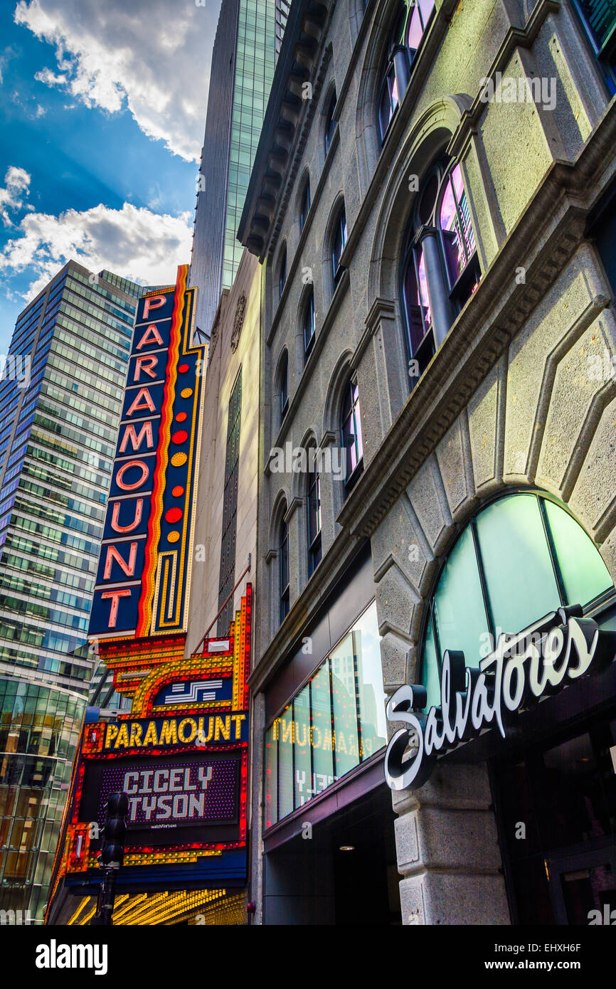 BOSTON - SEPTEMBER 5: Paramount Theater, along Washington Street on ...
