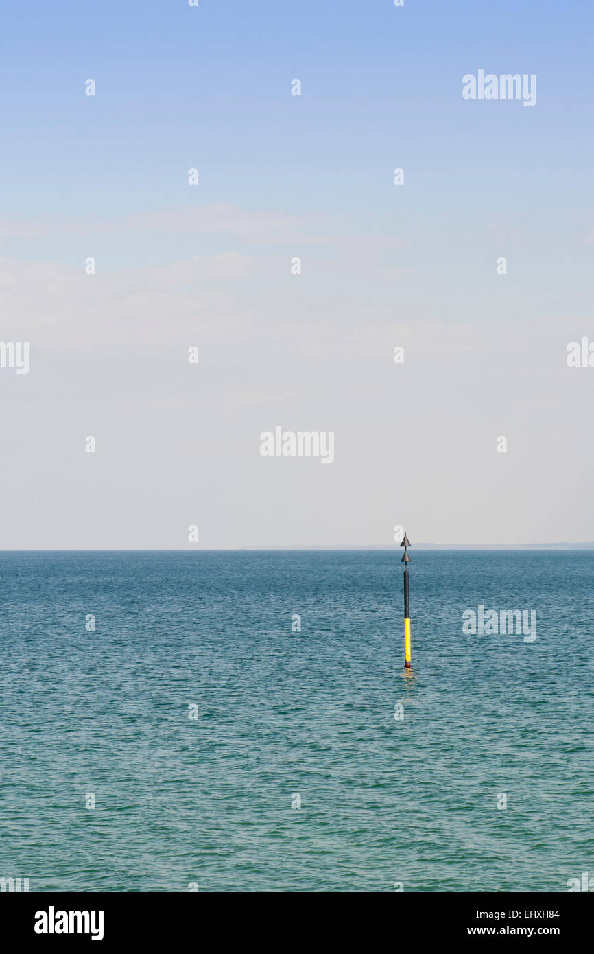 North cardinal buoy near the coast at Timmerdorfer Strand, Germany ...