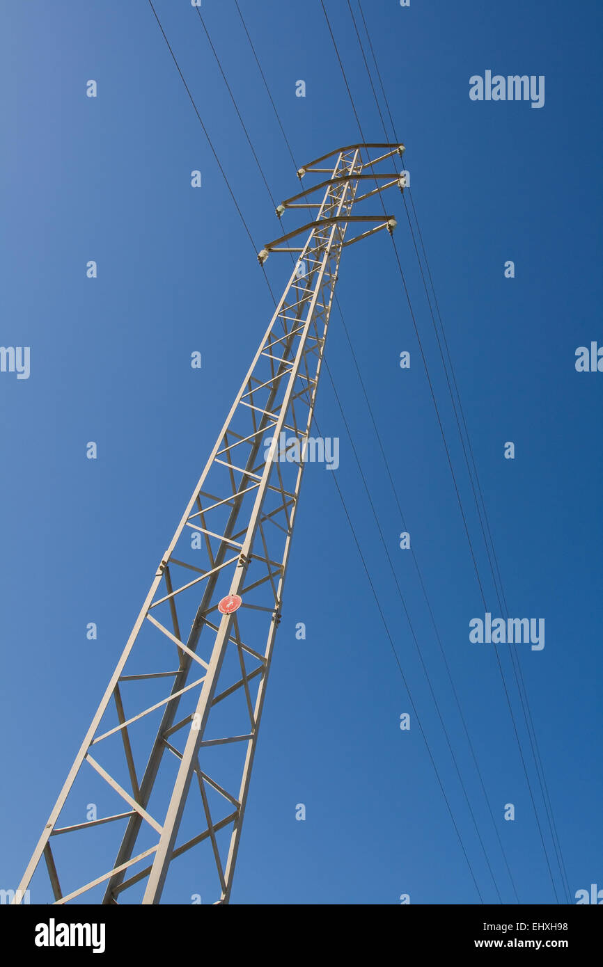 Metallic structure of transmission of electric current Stock Photo - Alamy