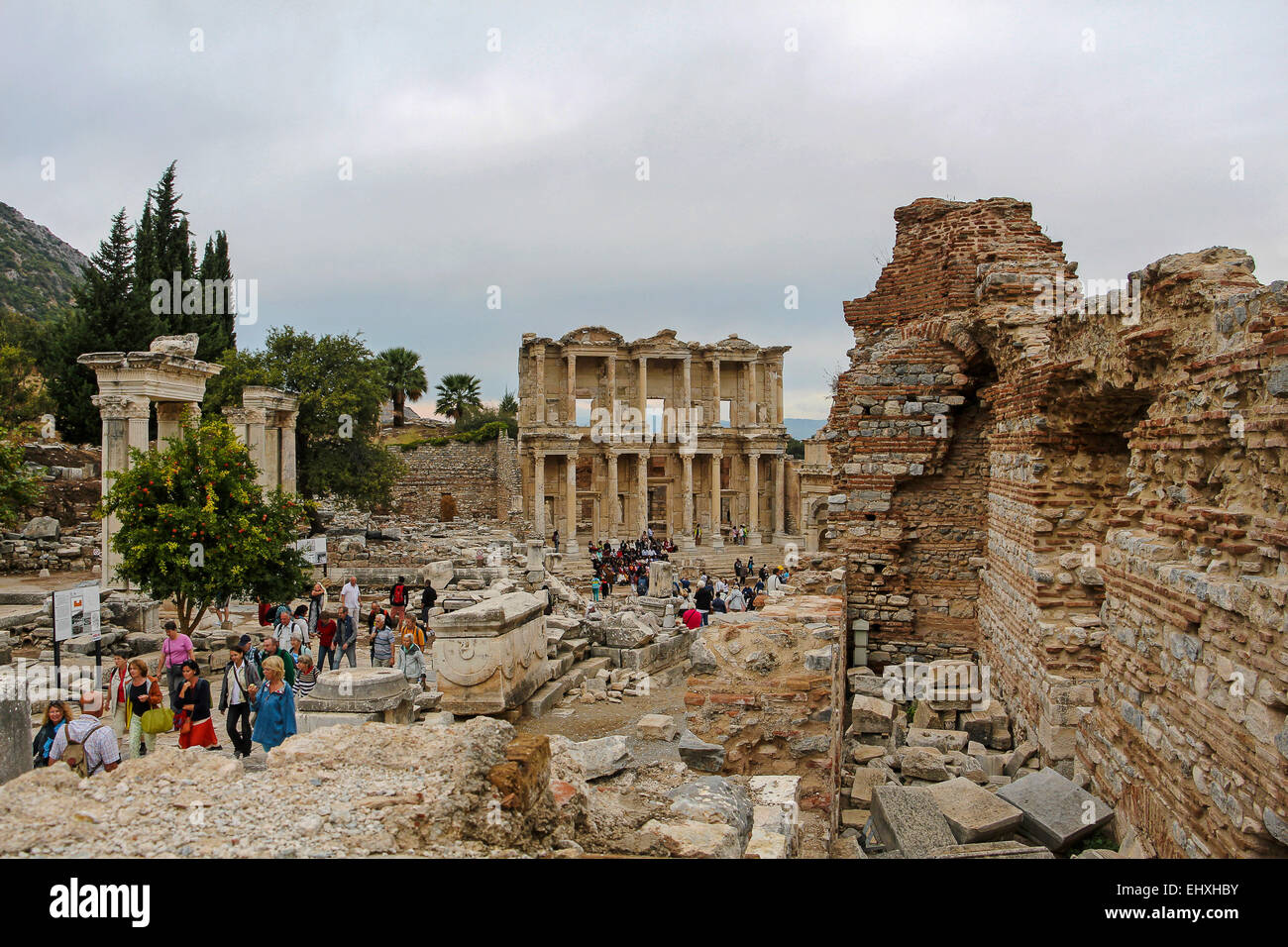 Turkey Selcuk Ephesus Library of Celsus Stock Photo - Alamy