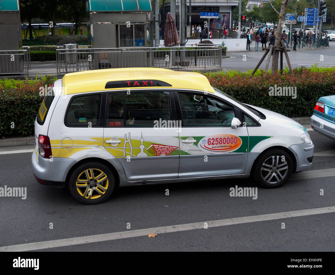 Taxi cab van in Shanghai, China Stock Photo - Alamy