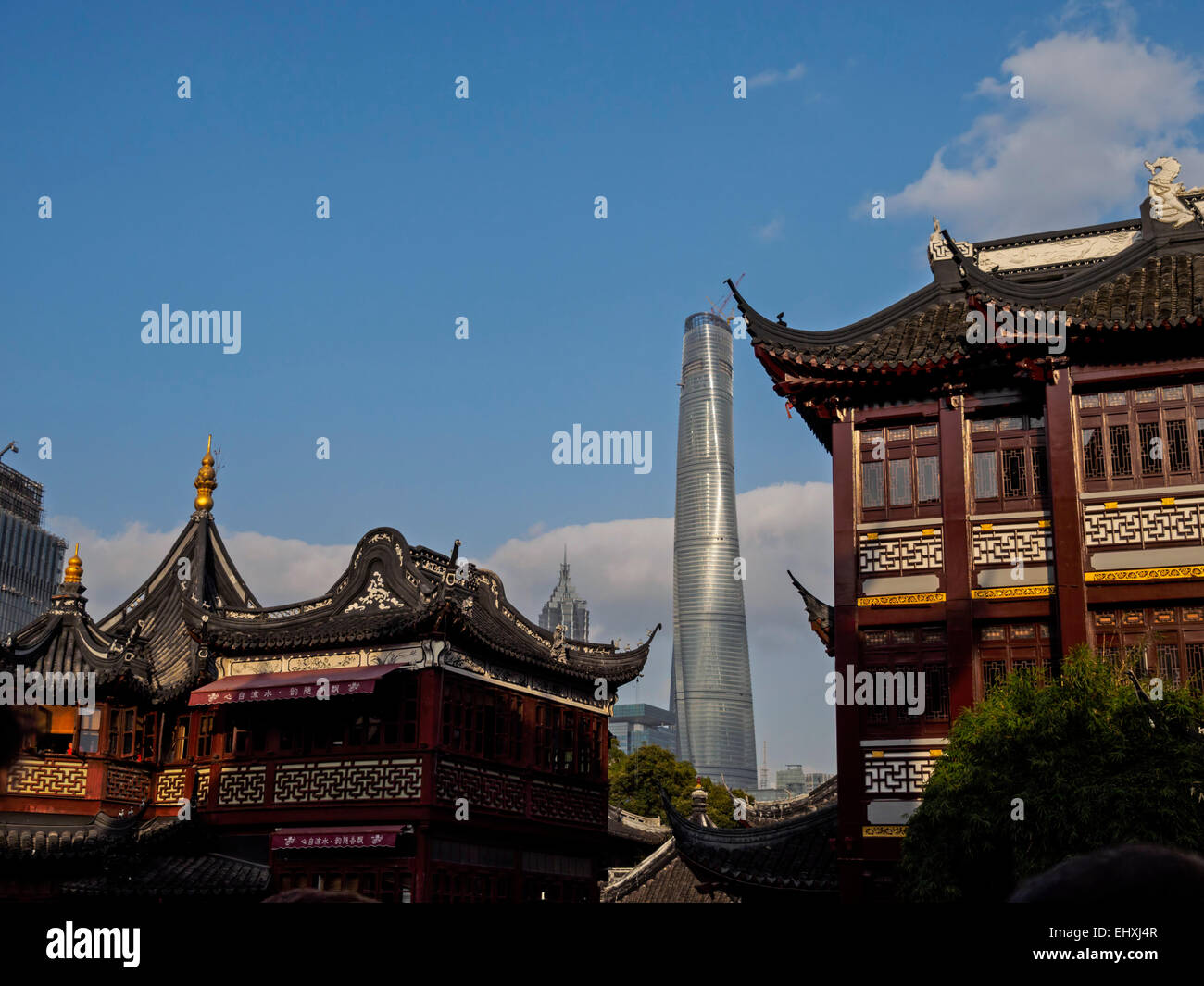 The Shanghai Tower, the tallest building in China, seen amidst ...