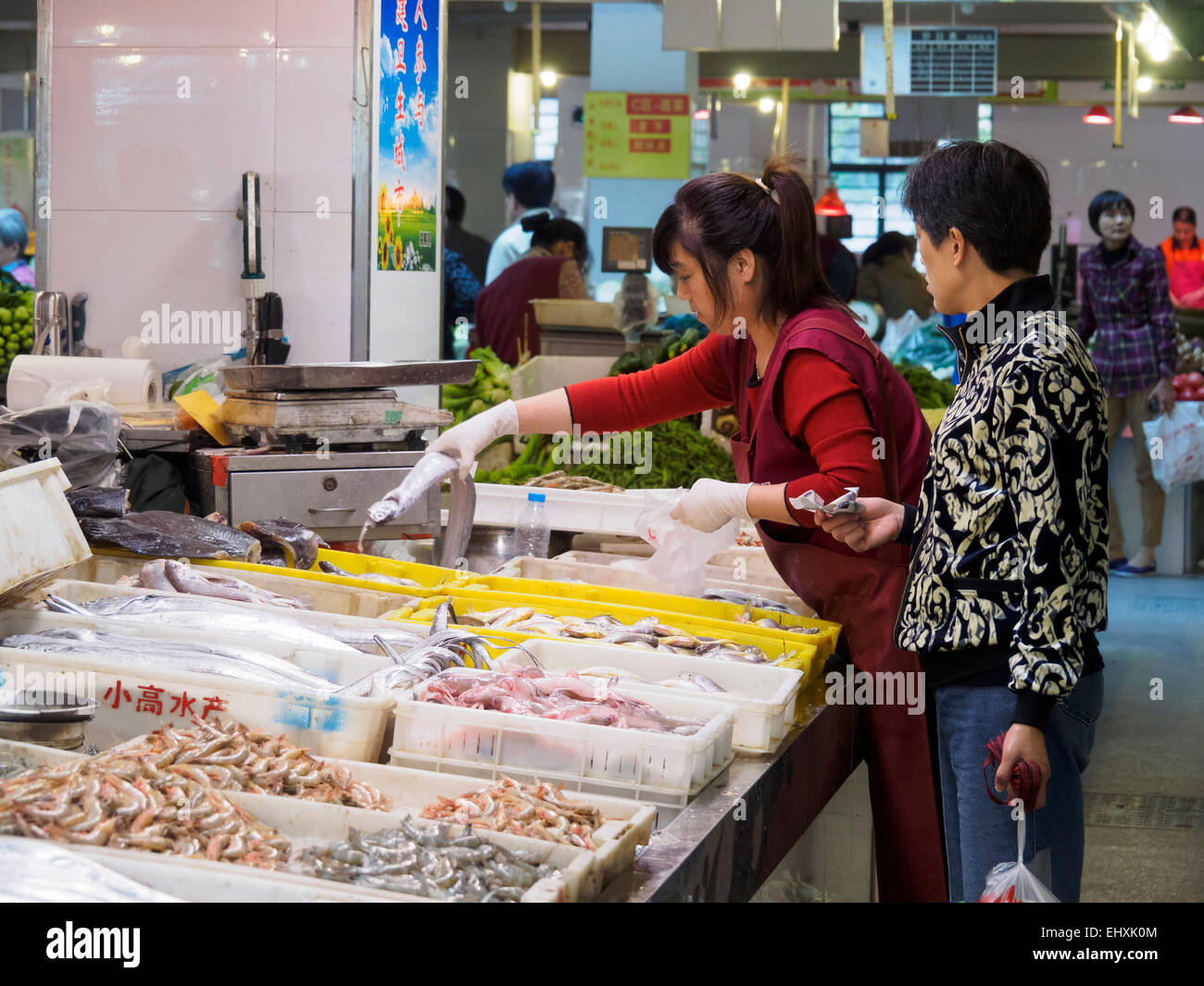 Fish market in shanghai china hi-res stock photography and images - Alamy