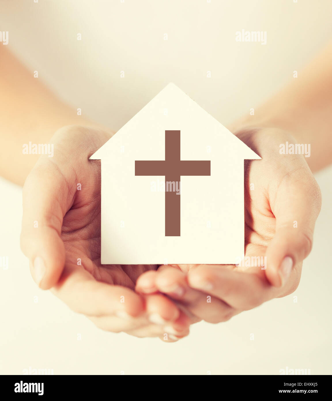 Sign of the cross church person hi-res stock photography and images - Alamy