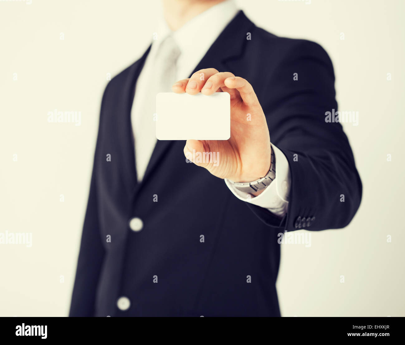 man hand with blank paper Stock Photo - Alamy