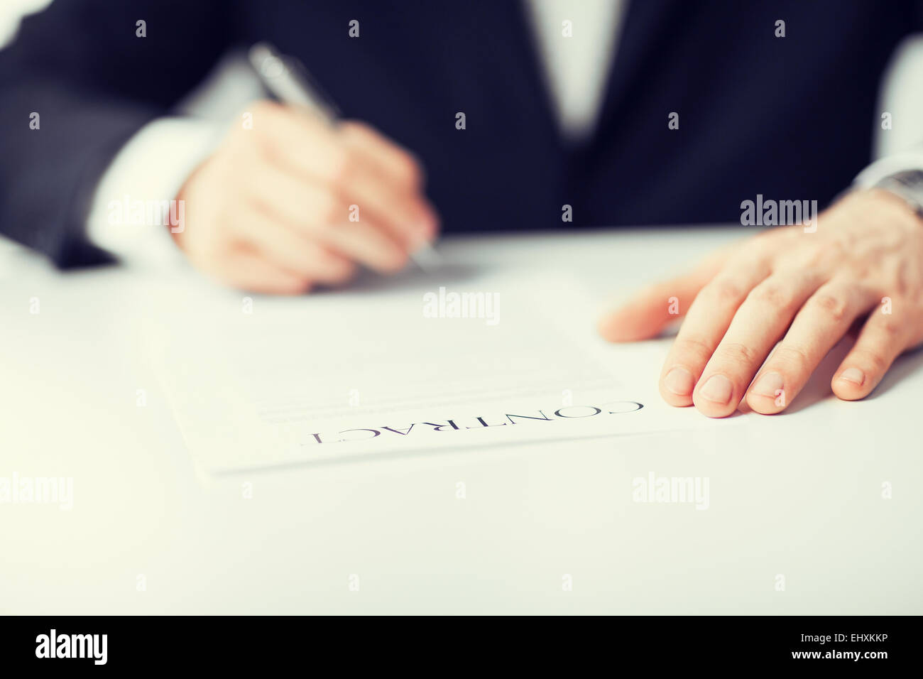 man with contract Stock Photo - Alamy