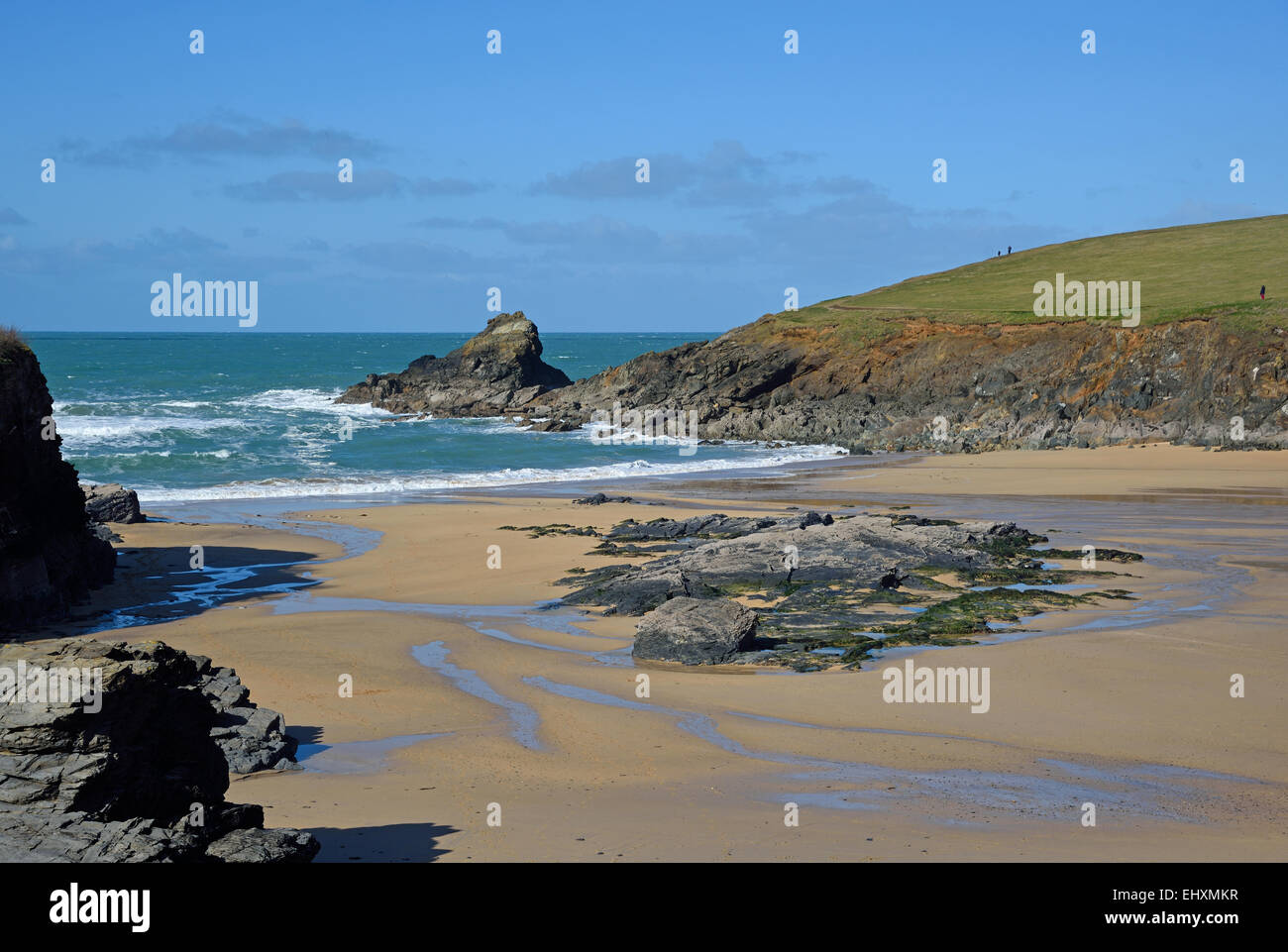 Trevone Bay Beach near Padstow, North Cornwall Stock Photo - Alamy