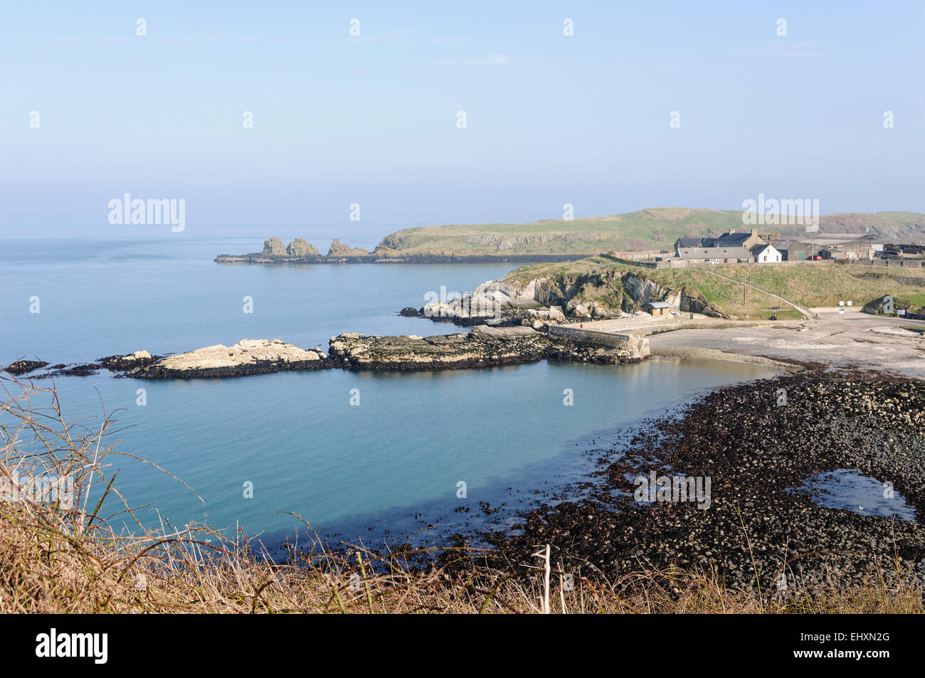 Portmuck harbour, Islandmagee, County Antrim, Northern Ireland Stock ...