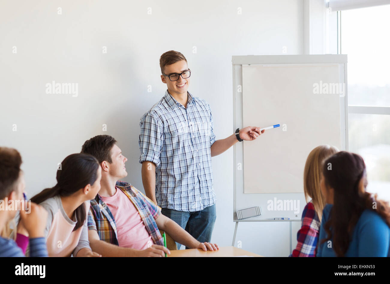 Group of white students hi-res stock photography and images - Alamy