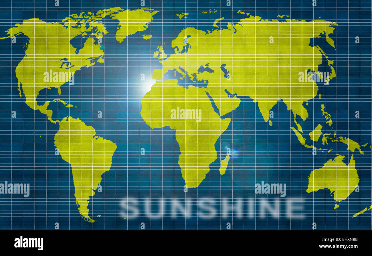 World Map in solar Panel Stock Photo - Alamy