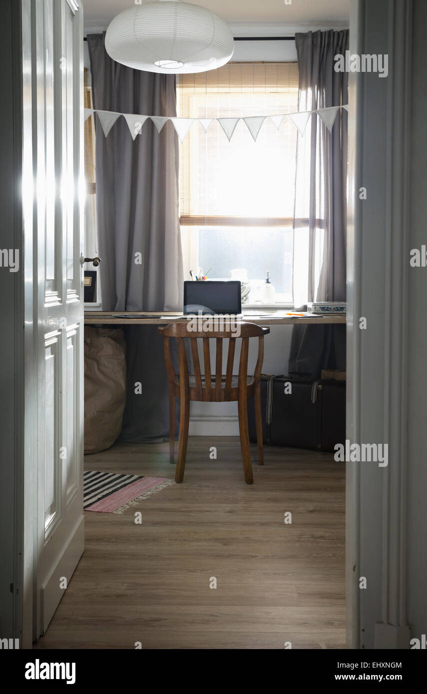 Workroom with laptop at home Stock Photo - Alamy