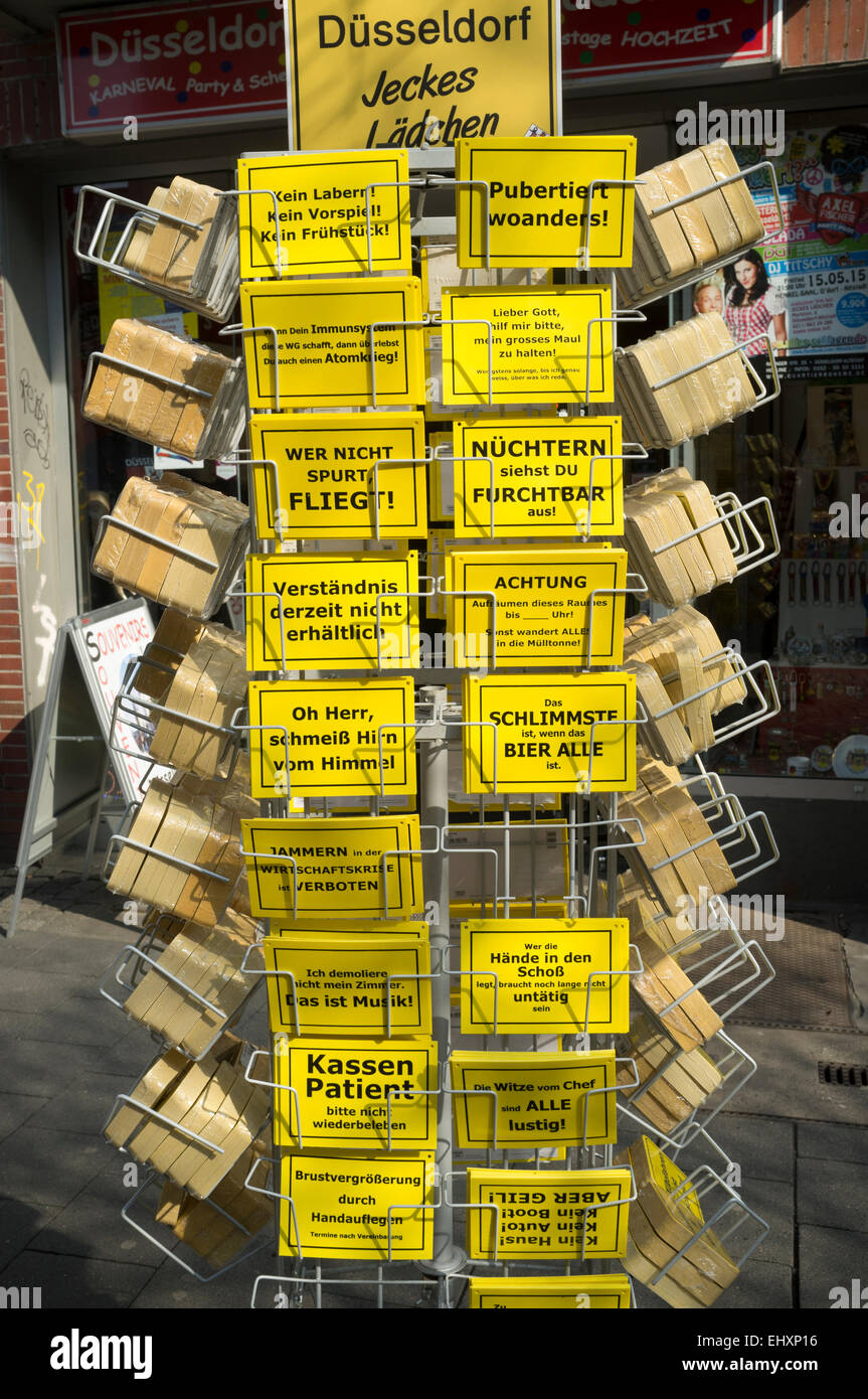 Funny postcards Dusseldorf Germany Stock Photo - Alamy