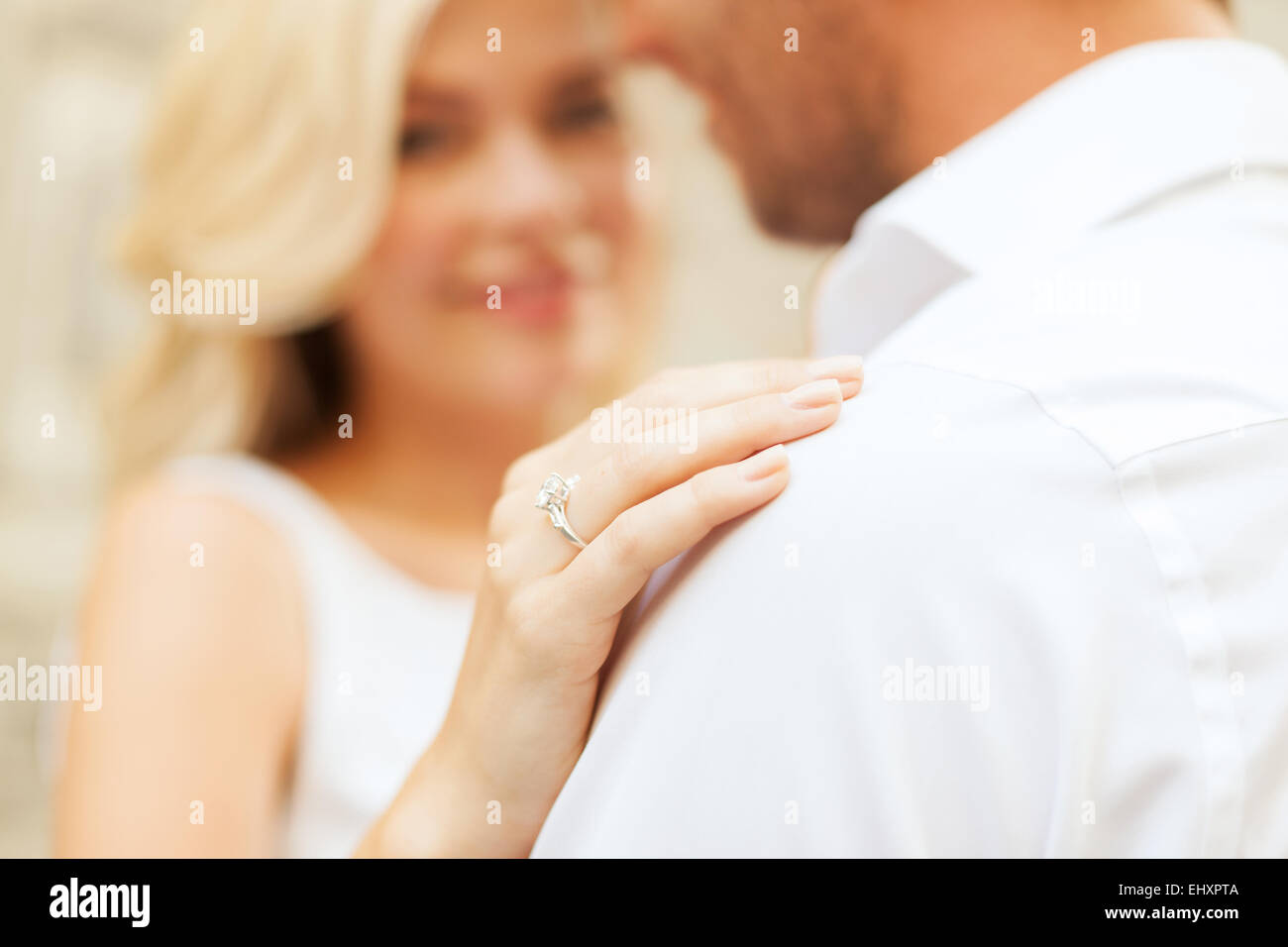 romantic man proposing to beautiful woman Stock Photo - Alamy
