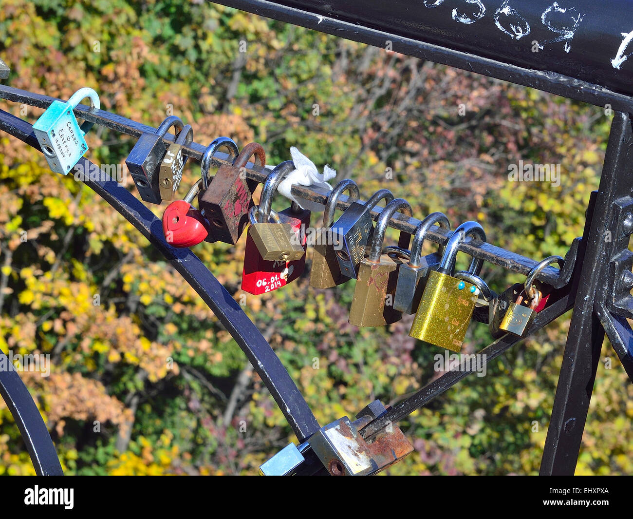 Love lovers lock locks hi-res stock photography and images - Alamy
