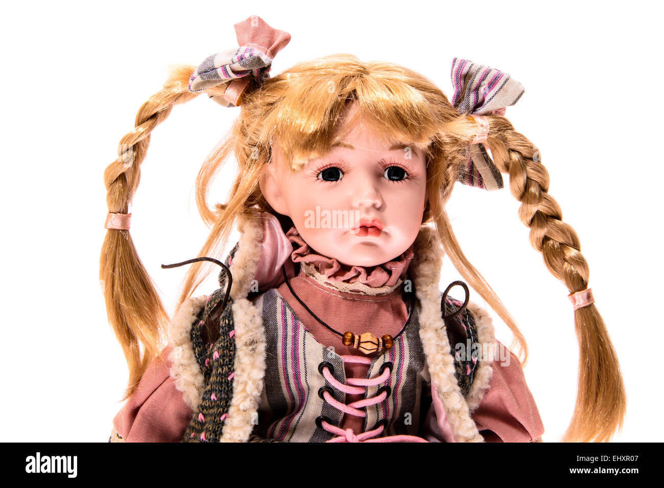 Porcelain Doll. Girl. Isolated Stock Photo - Alamy