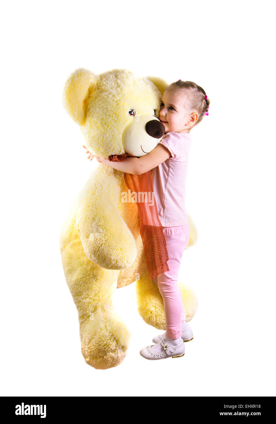 Girl holding big teddy bear hi-res stock photography and images - Alamy