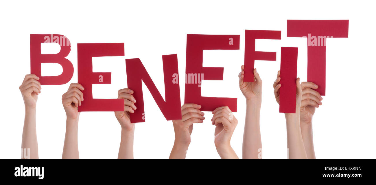 Many Caucasian People And Hands Holding Red Letters Or Characters ...