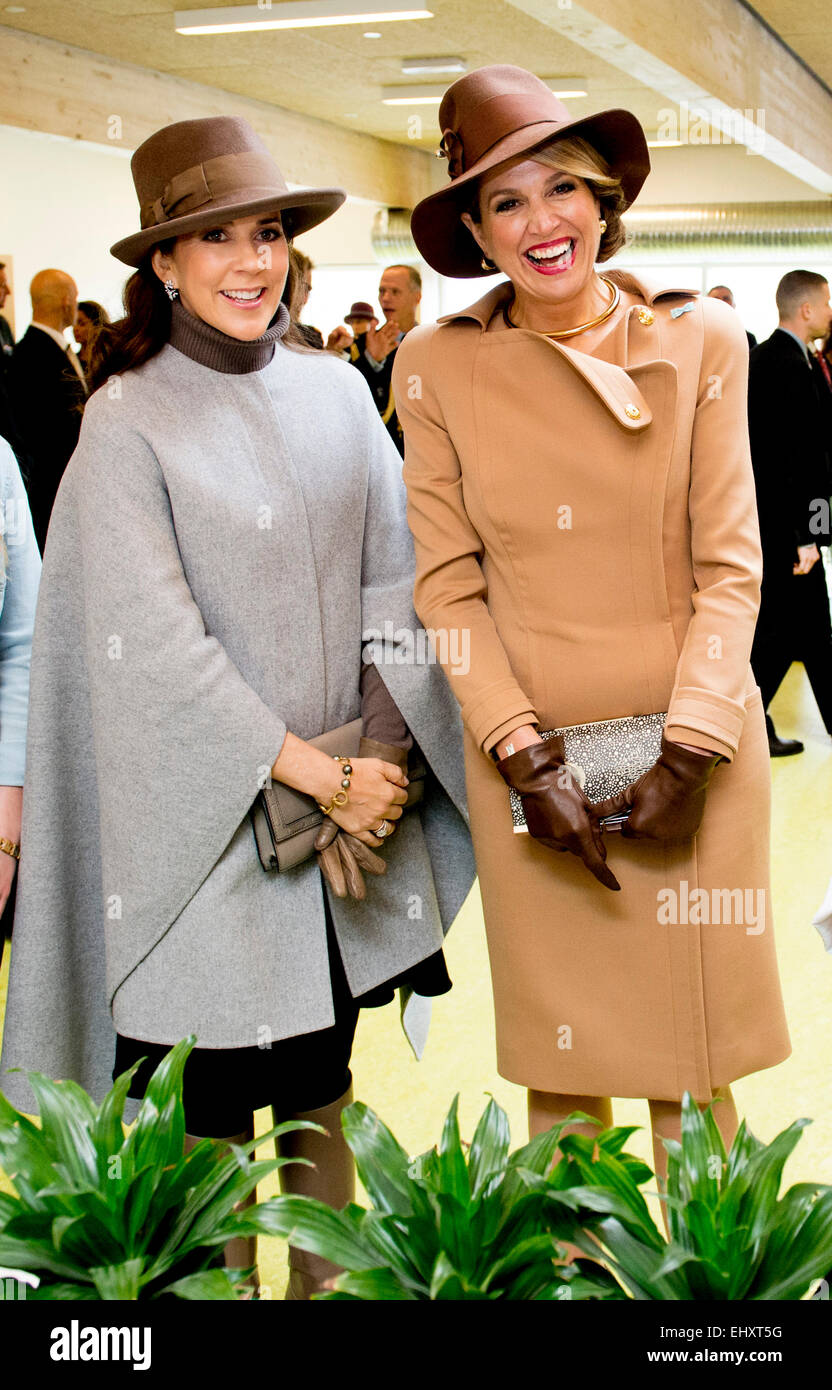 Samso Island, Denmark. 18th Mar, 2015. Queen Maxima (R) of The ...