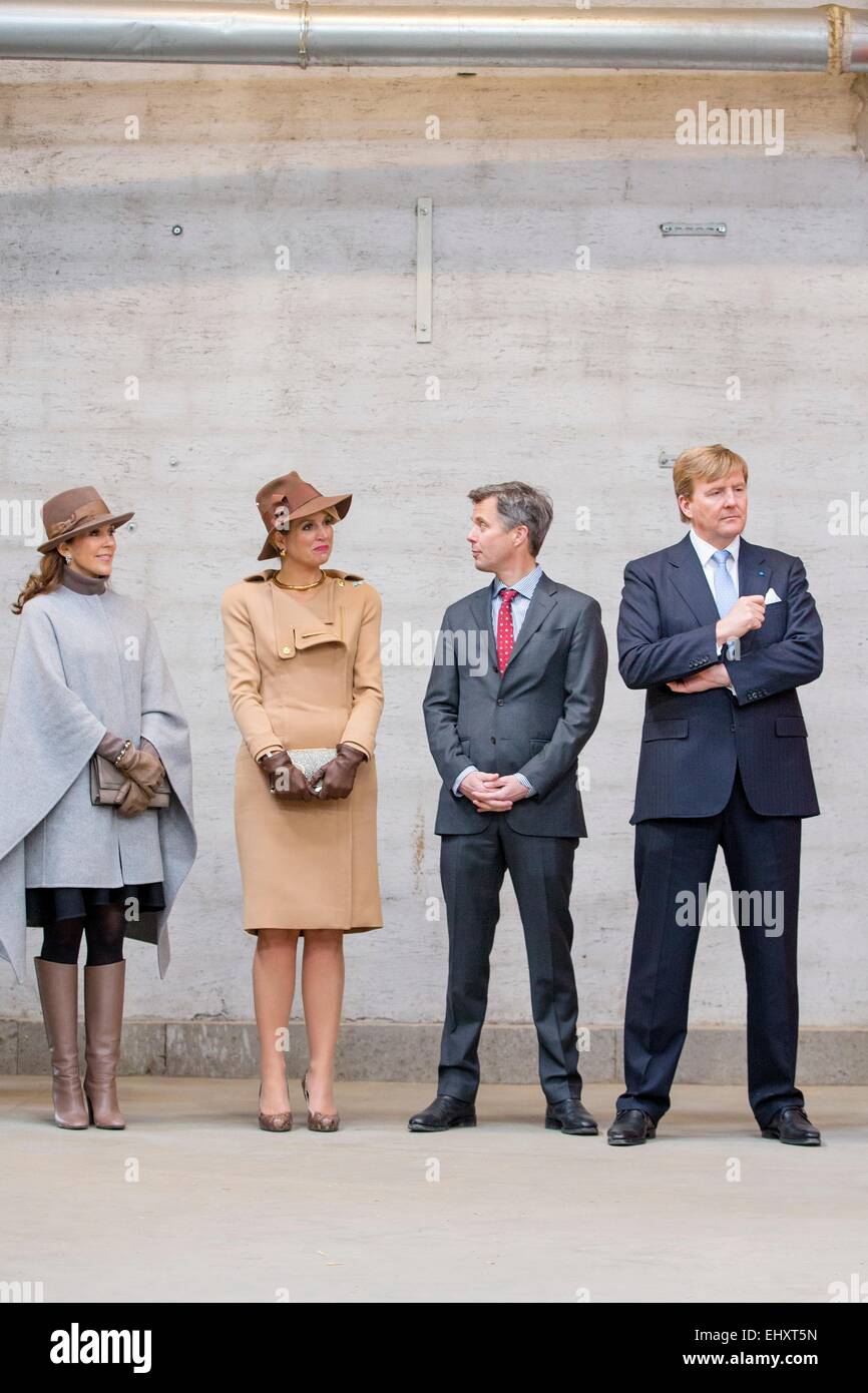 Samso Island, Denmark. 18th Mar, 2015. Queen Maxima (2nd L) and King ...
