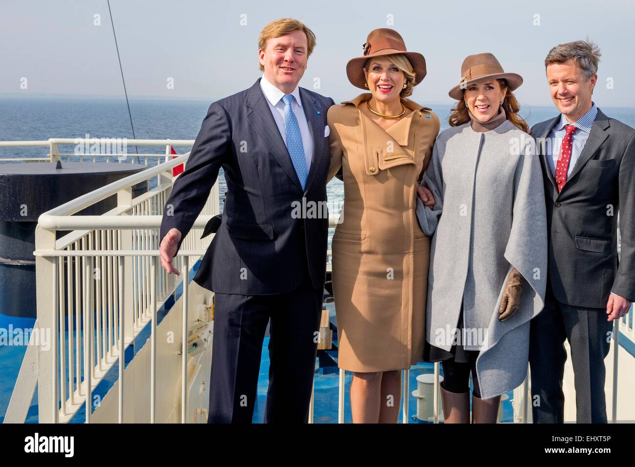 Samso Island, Denmark. 18th Mar, 2015. King Willem-Alexander (L-R) and ...