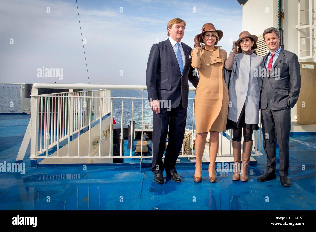Samso Island, Denmark. 18th Mar, 2015. King Willem-Alexander (L-R) and ...