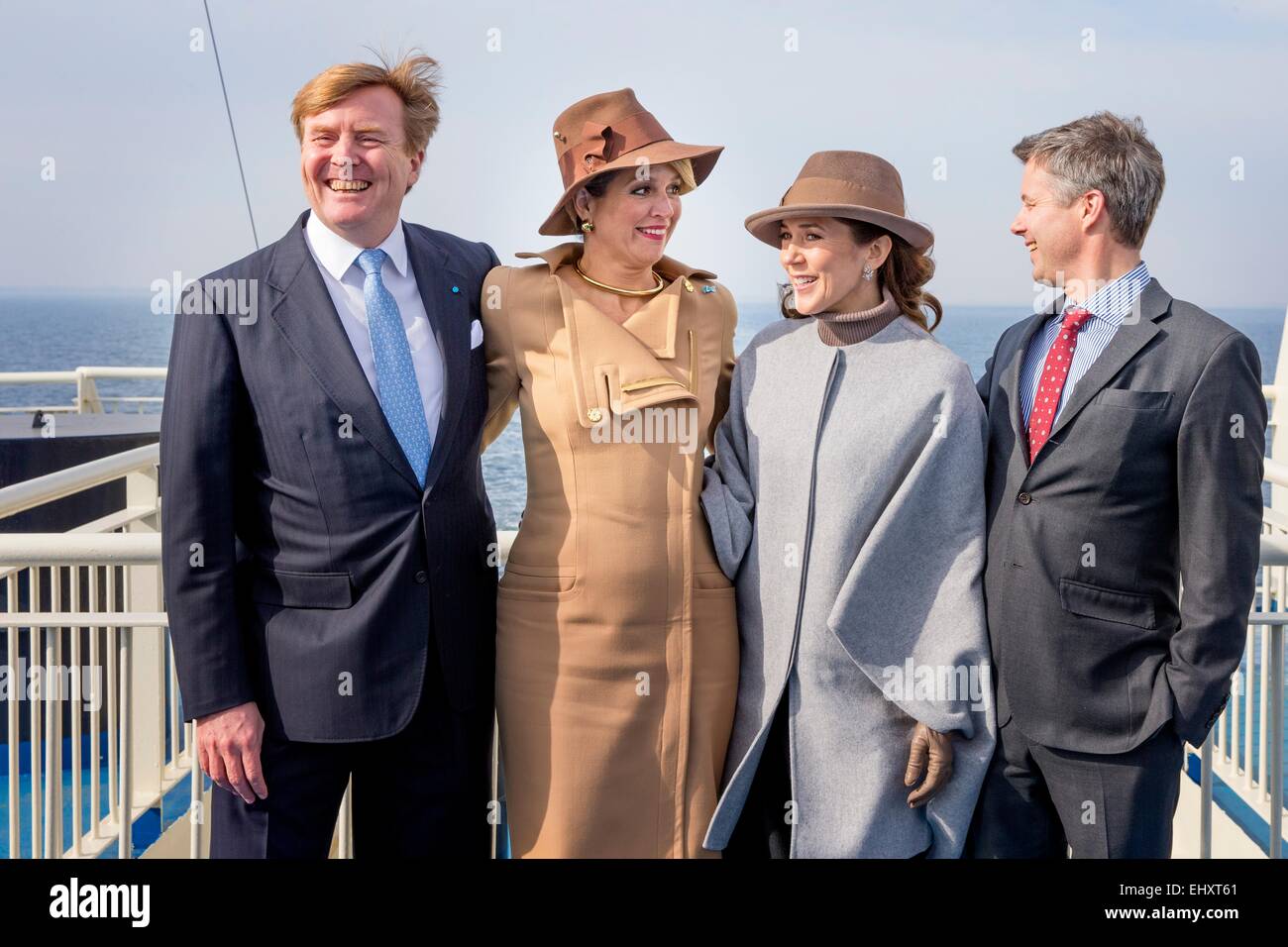 Samso Island, Denmark. 18th Mar, 2015. King Willem-Alexander (L-R) and ...