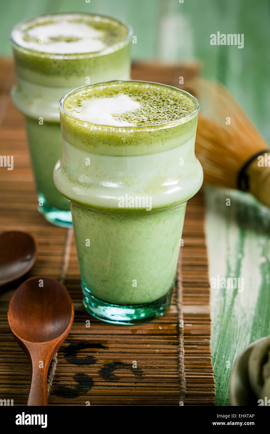 Matcha cappuccino hi-res stock photography and images - Alamy