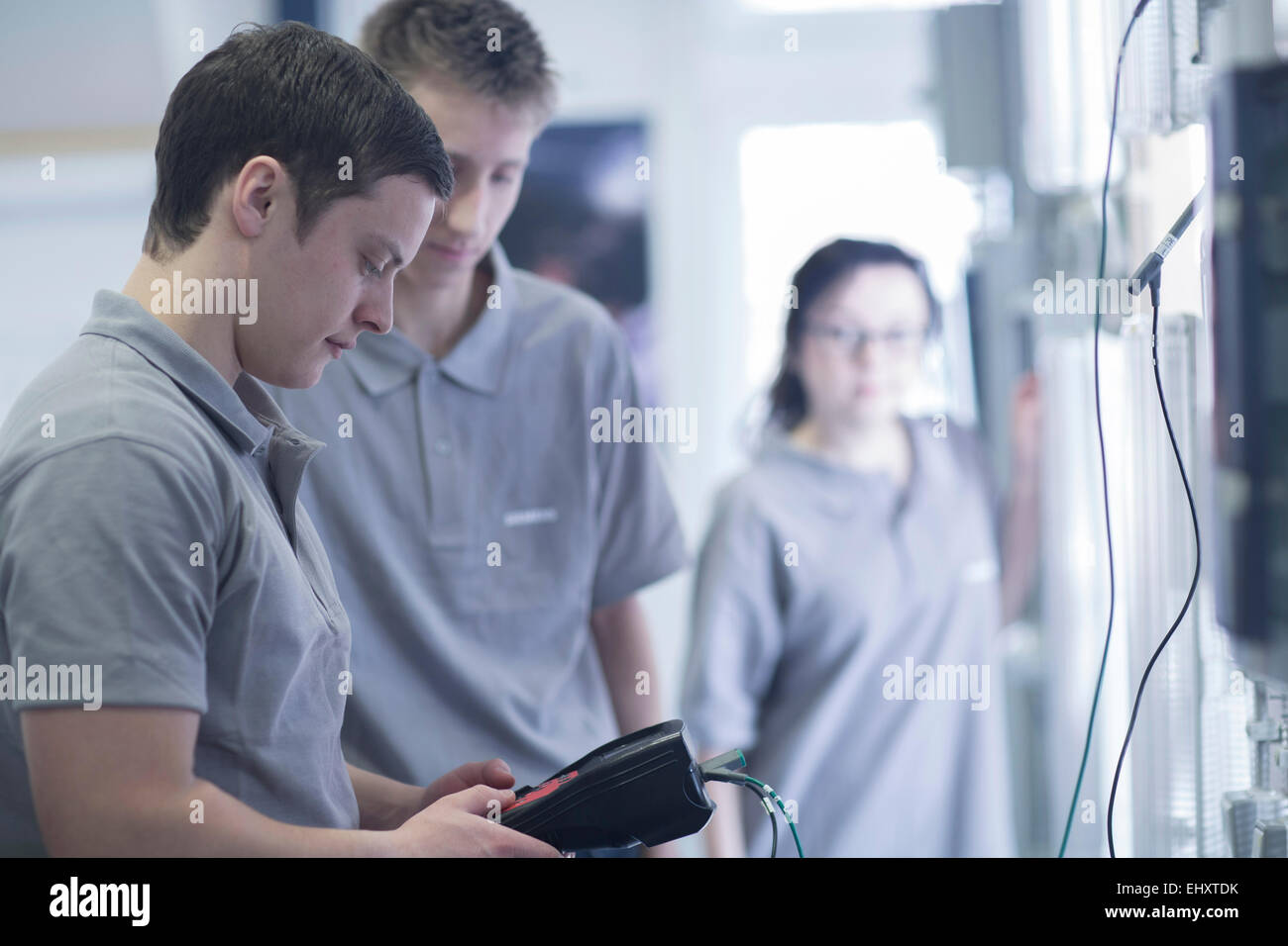 Students at electronics vocational school Stock Photo - Alamy