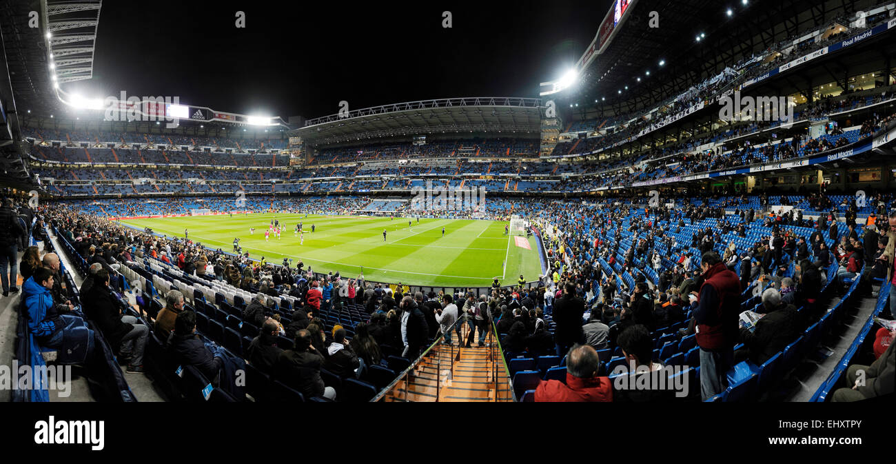 overview of interior of Estadio Santiago Bernabeu Madrid, Spain, 15.3. ...