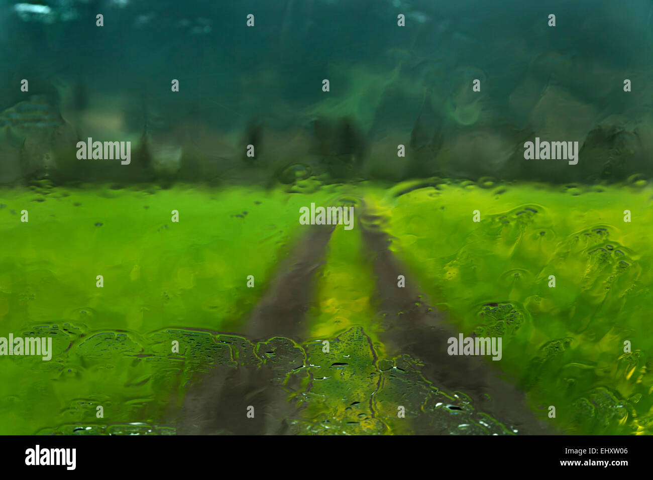 Germany, Schwangau, view through windscreen at rain Stock Photo - Alamy