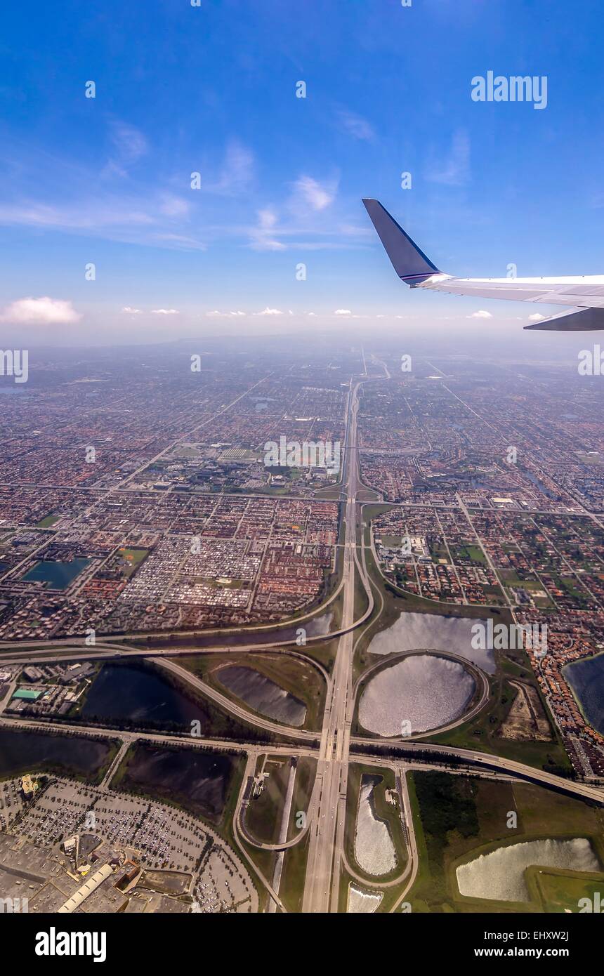 USA, Florida, aerial view of Miami Stock Photo - Alamy