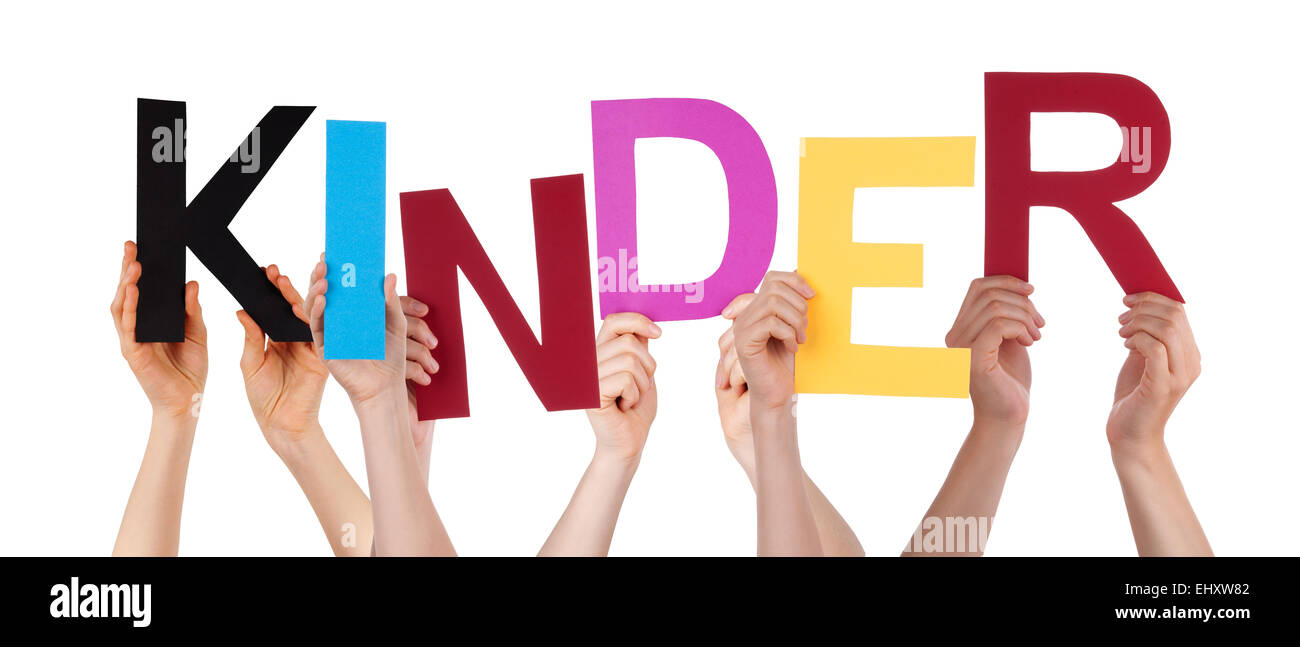 Many Caucasian People And Hands Holding Colorful Letters Or Characters ...