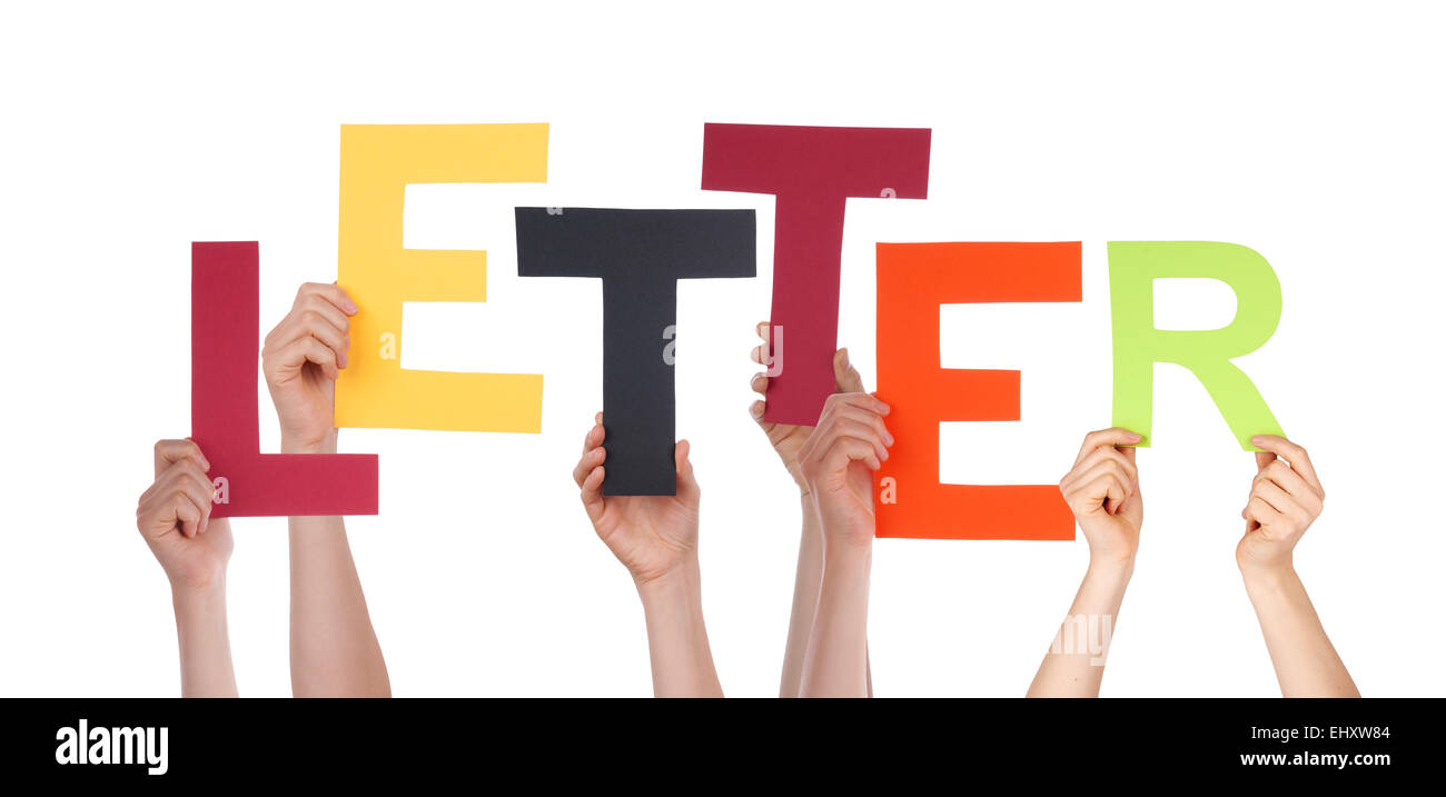 Children holding alphabet letters hi-res stock photography and images ...