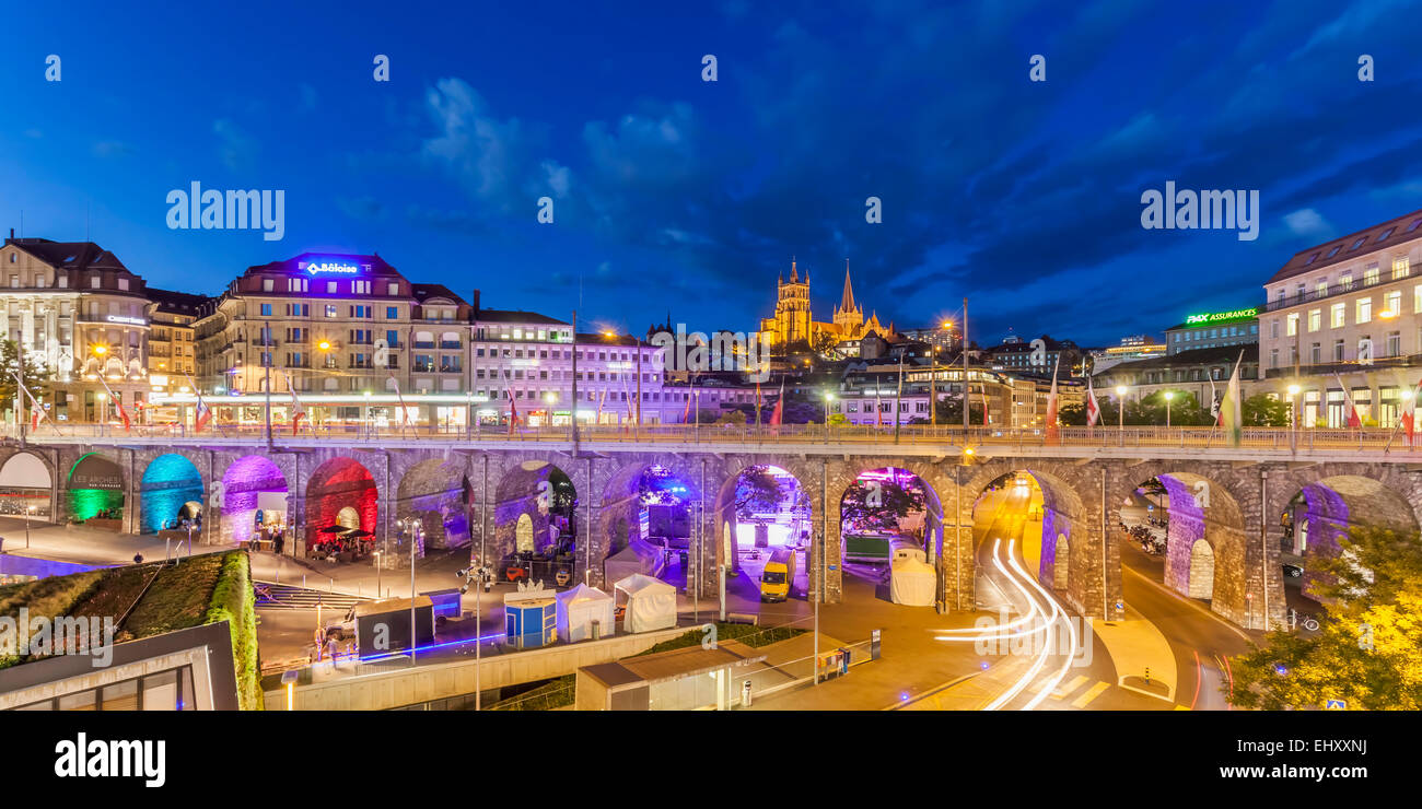 Switzerland view of the grand pont hi-res stock photography and images ...
