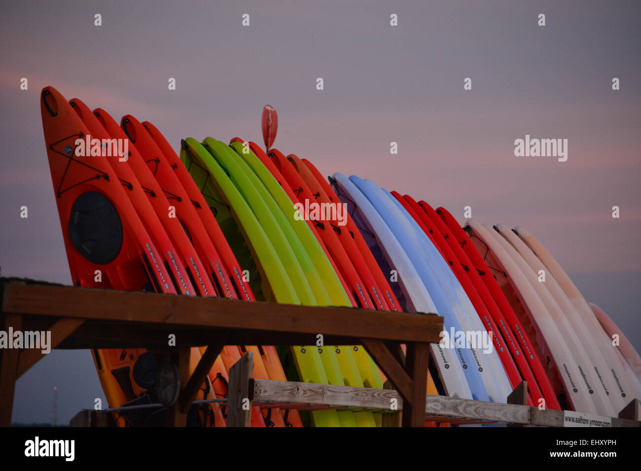 Kayaks in colourful colours hi-res stock photography and images - Alamy