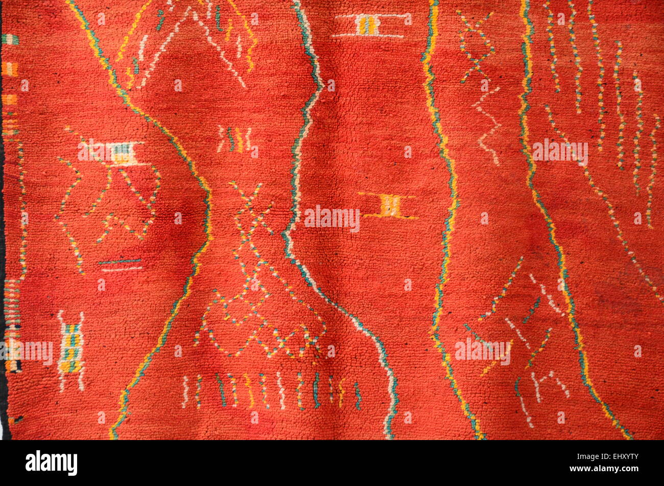 Moroccan carpet, modern design, wool Stock Photo - Alamy