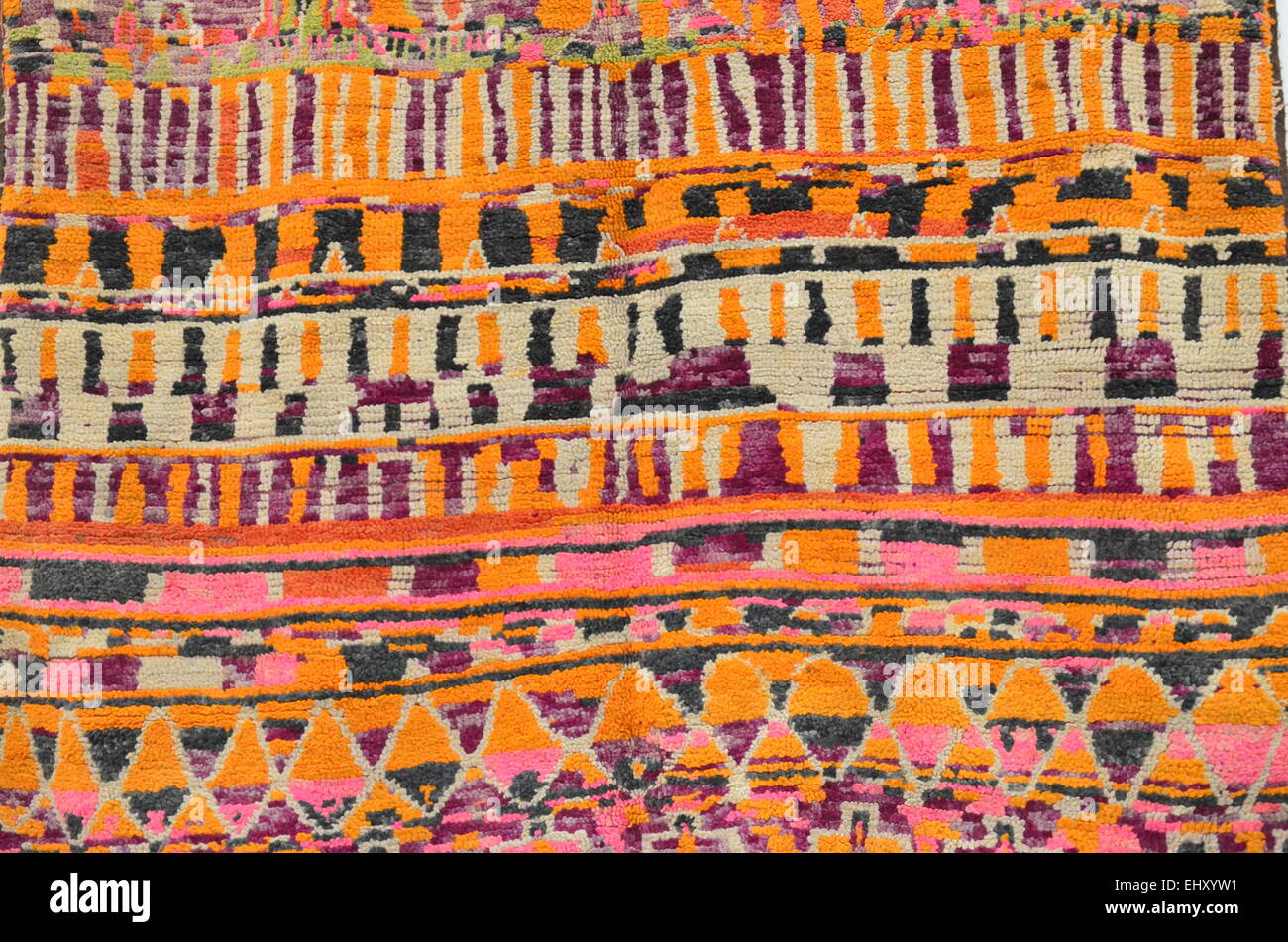 Moroccan carpet, modern design, wool Stock Photo - Alamy
