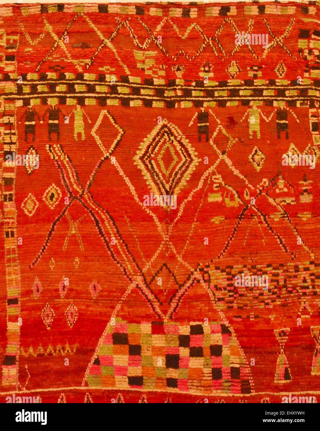 Moroccan carpet, modern design, wool Stock Photo - Alamy