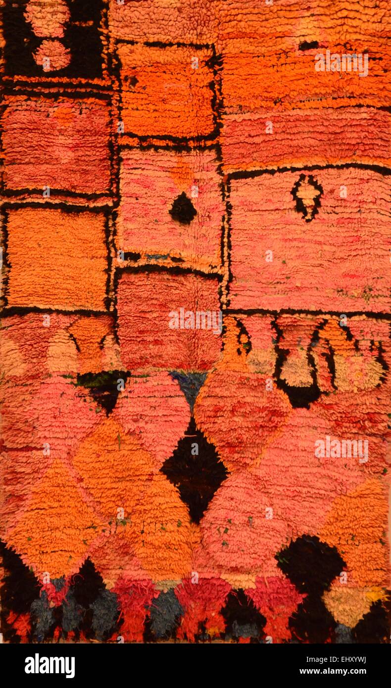 Moroccan carpet, modern design, wool Stock Photo - Alamy