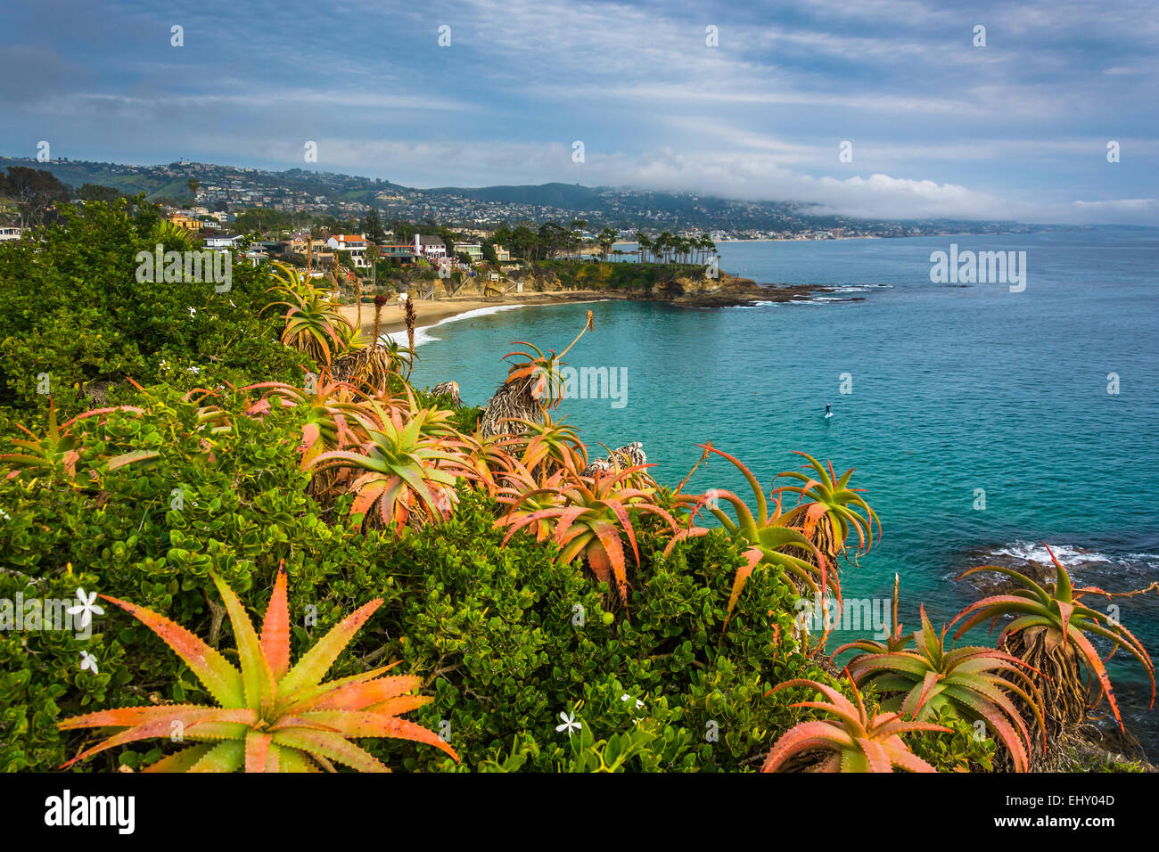 View of the Pacific Coast from Crescent Bay Point Park, in Laguna Beach ...