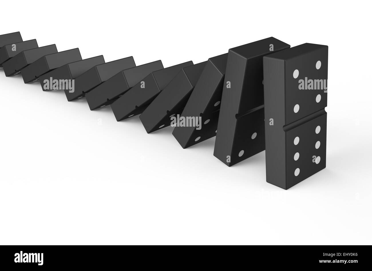 Dominoes falling Cut Out Stock Images & Pictures - Alamy