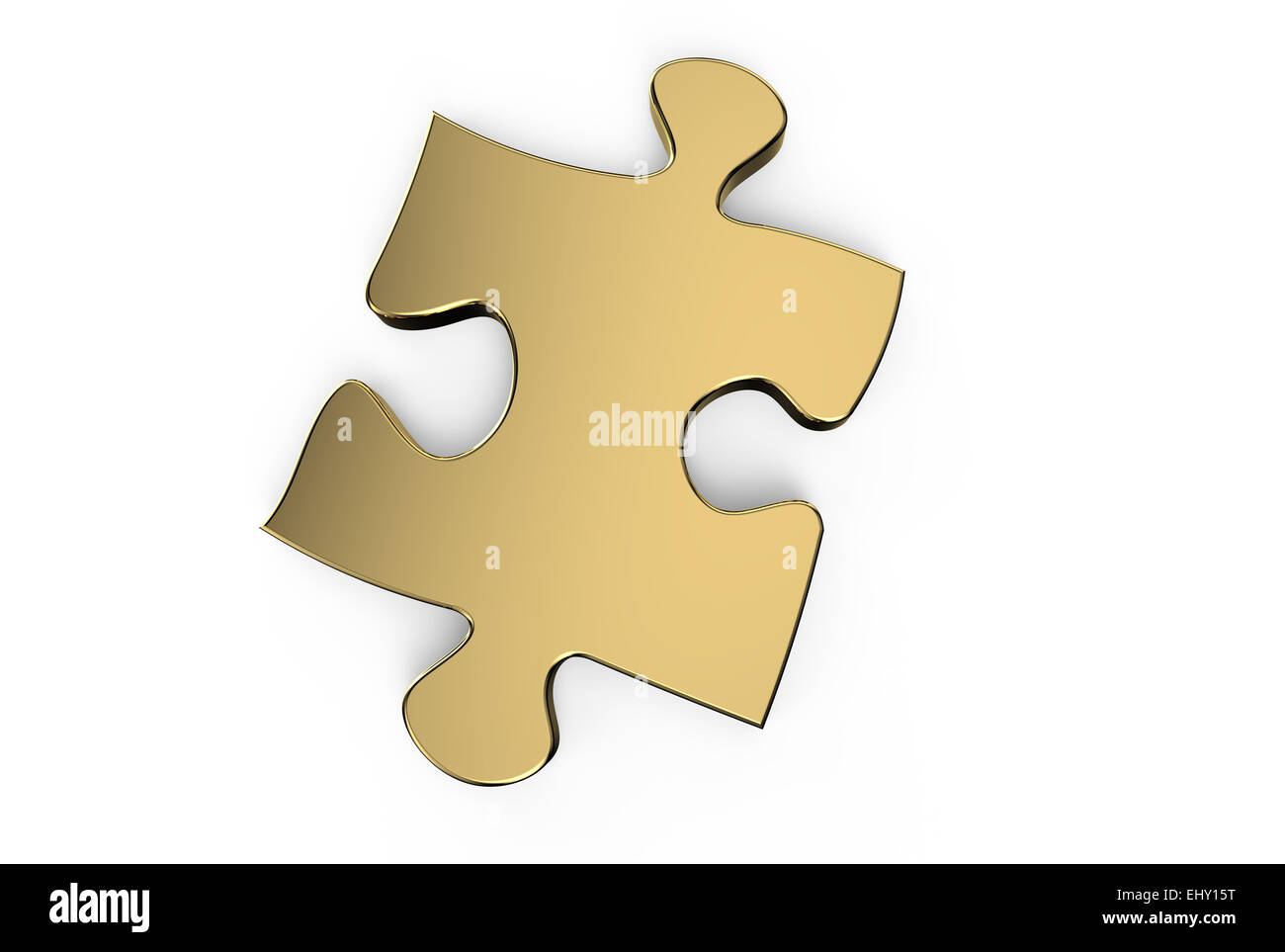 golden puzzles isolated on white background Stock Photo - Alamy
