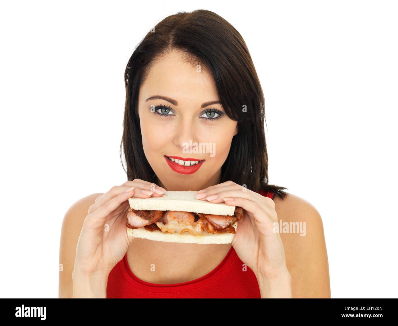 Eating bacon sandwich hi-res stock photography and images - Alamy