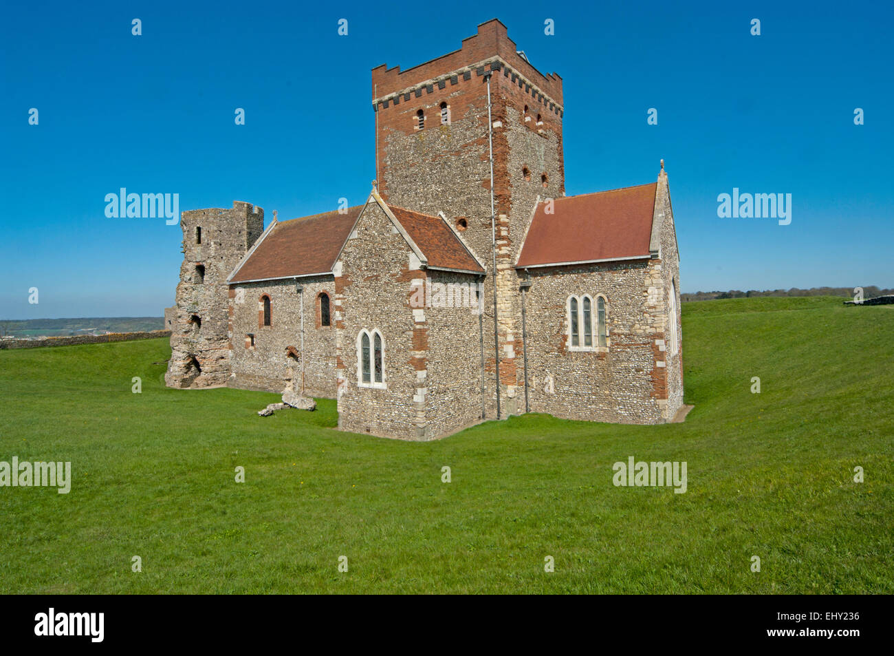 Dover Castle, Saxon Church of St Mary in Castro, Dover, Kent, England ...