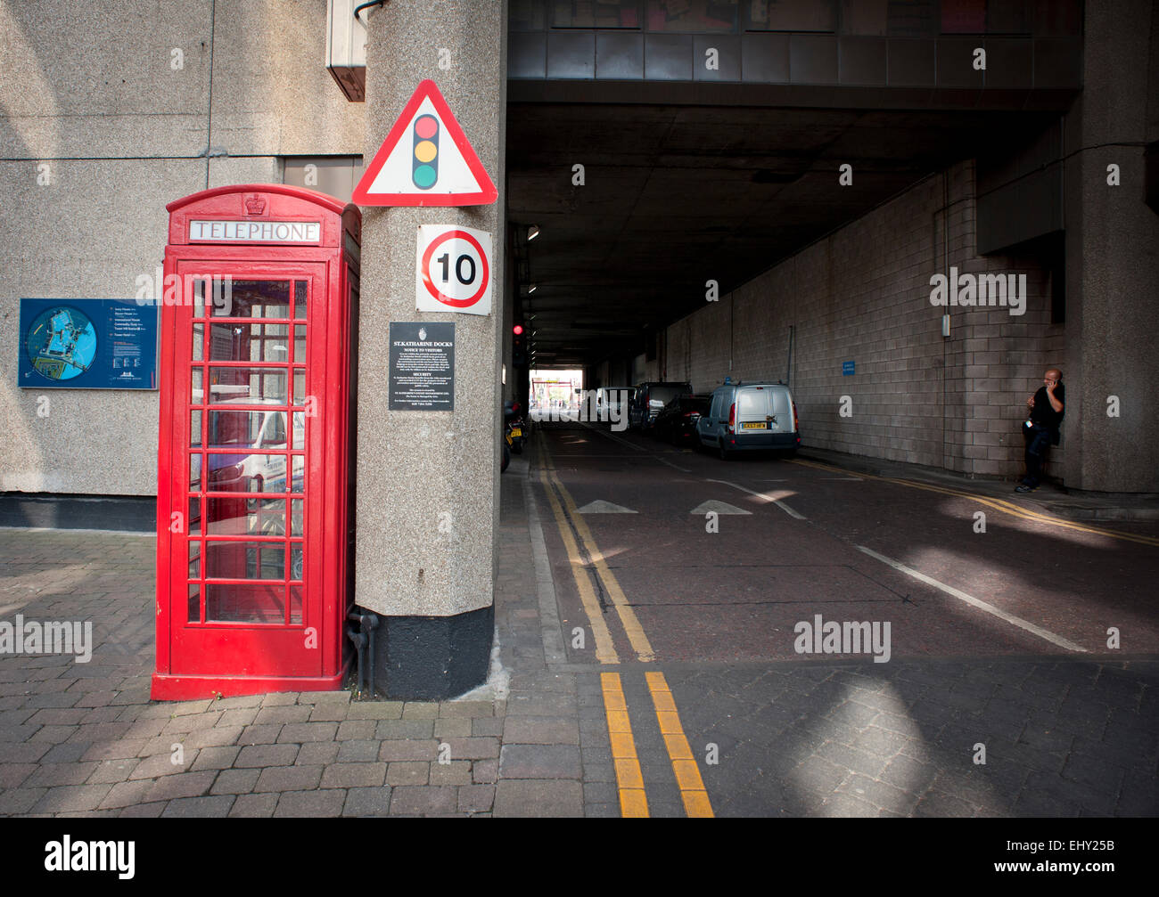 Red phone box in London City Stock Photo - Alamy