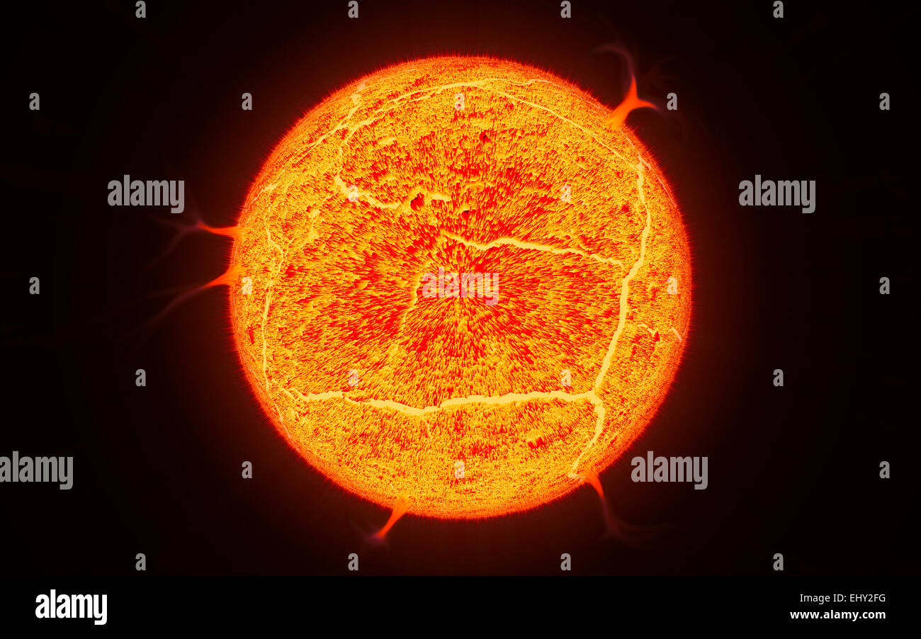 Illustration of a alien sun Stock Photo - Alamy