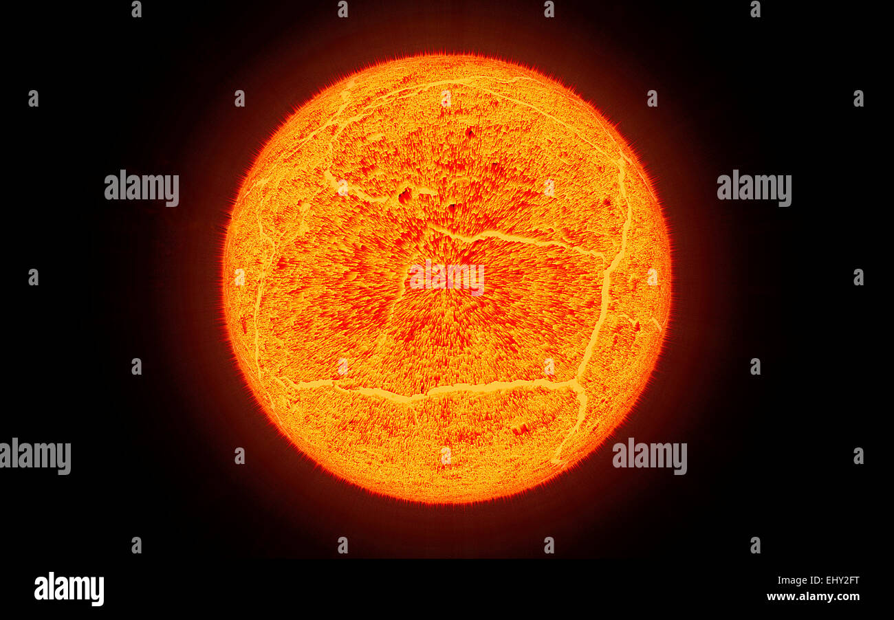 Illustration of a alien sun Stock Photo - Alamy