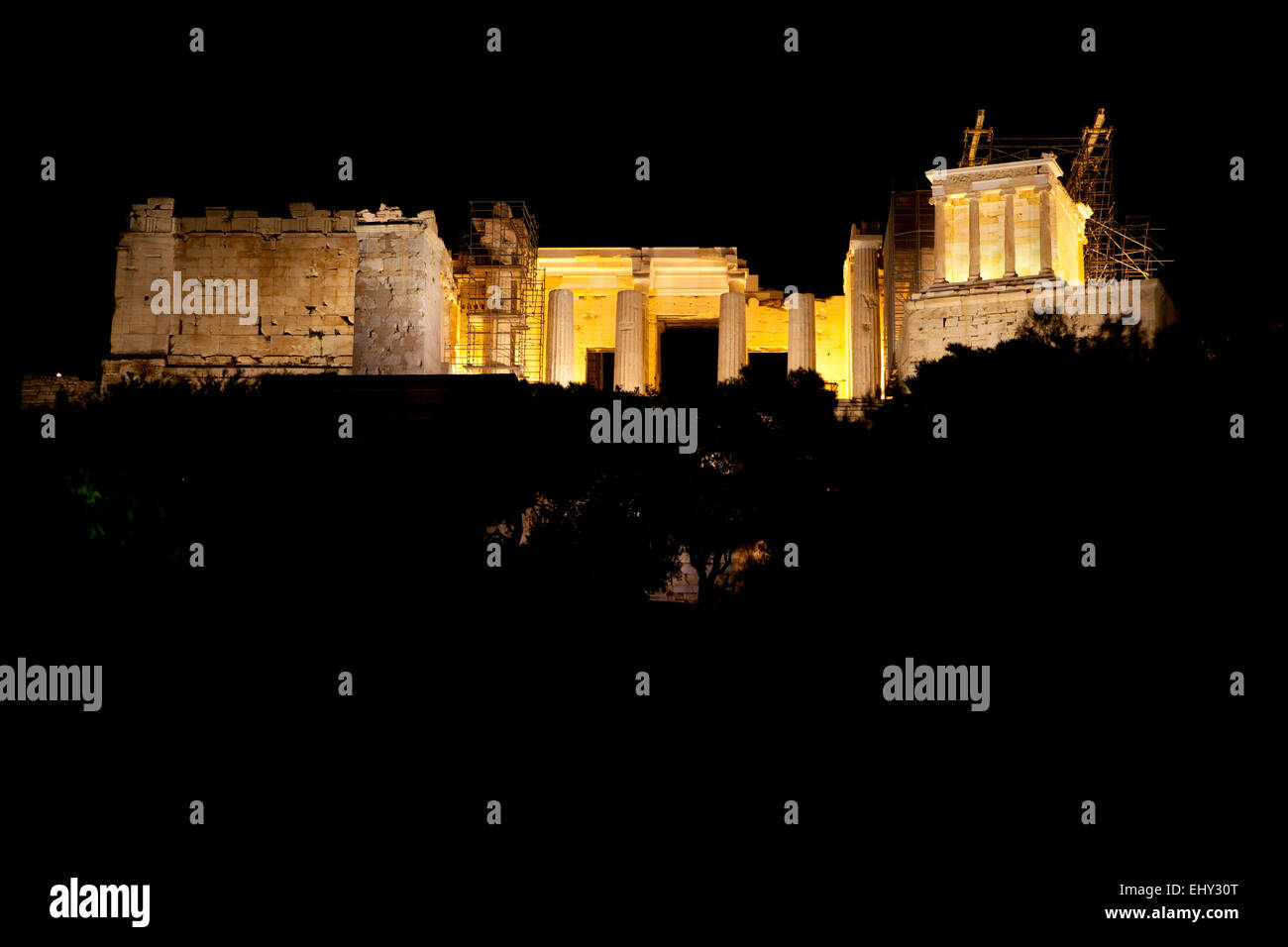 Acropolis of athens by night hi-res stock photography and images - Alamy